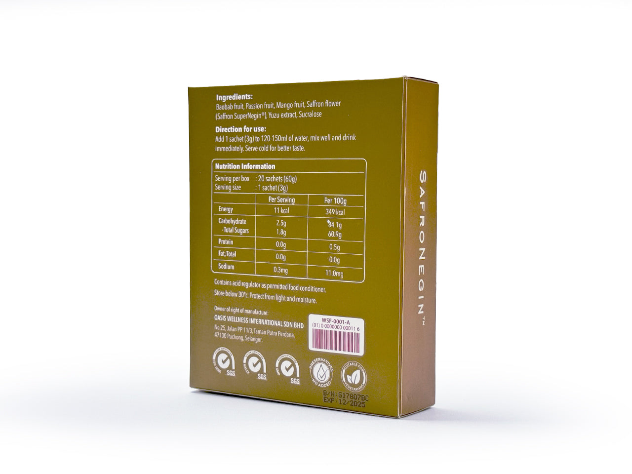 Botanical Beverage Mix Saffron with Baobab Powder – Oasiswellness